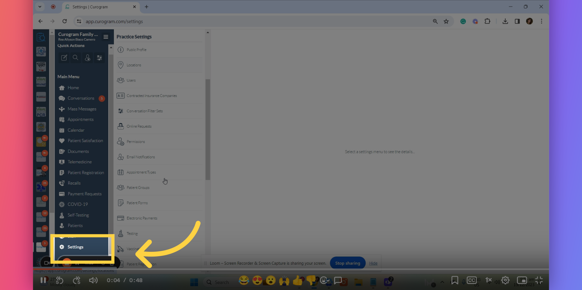 Modify Templates Per Appointment Type