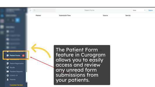 Patient Forms Feature