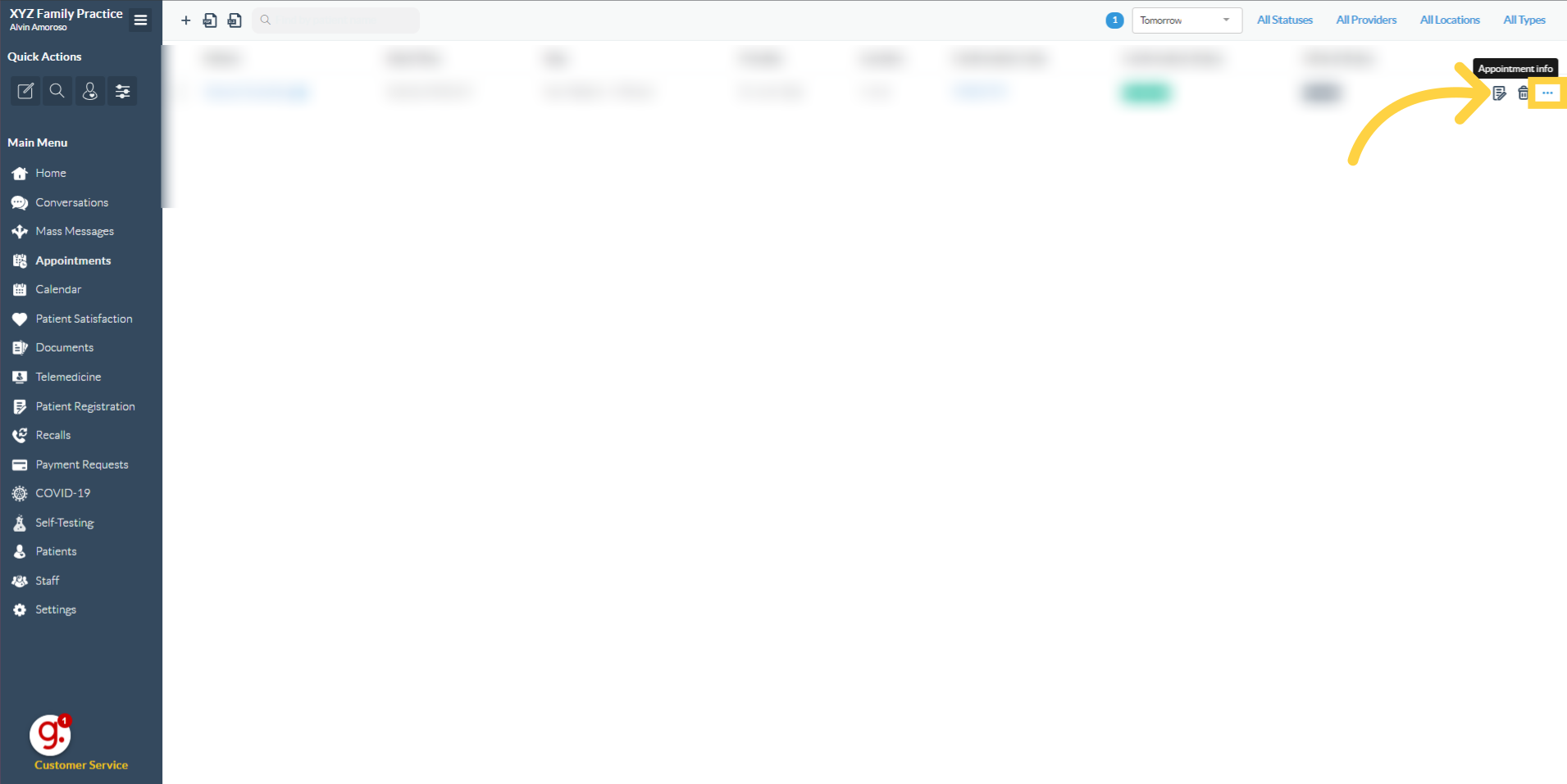 View Appointment Information of Patient