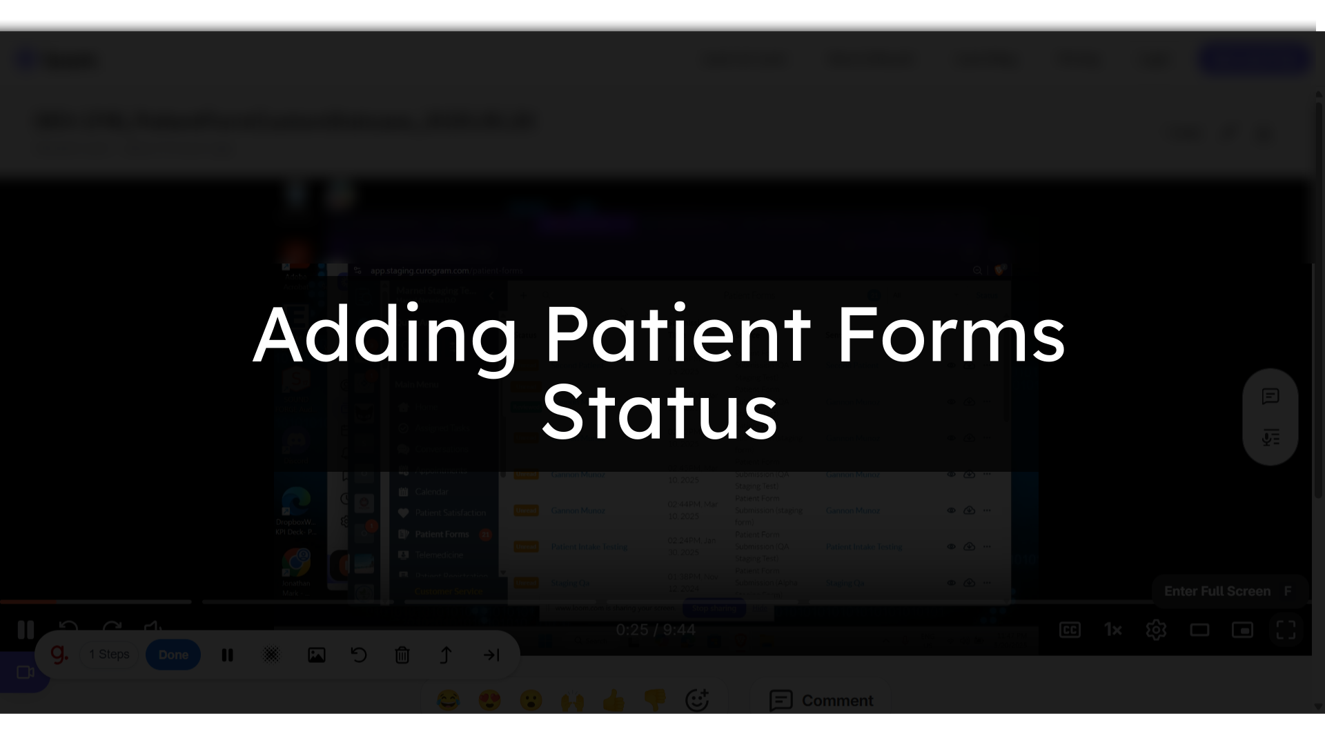 Patient Forms Status
