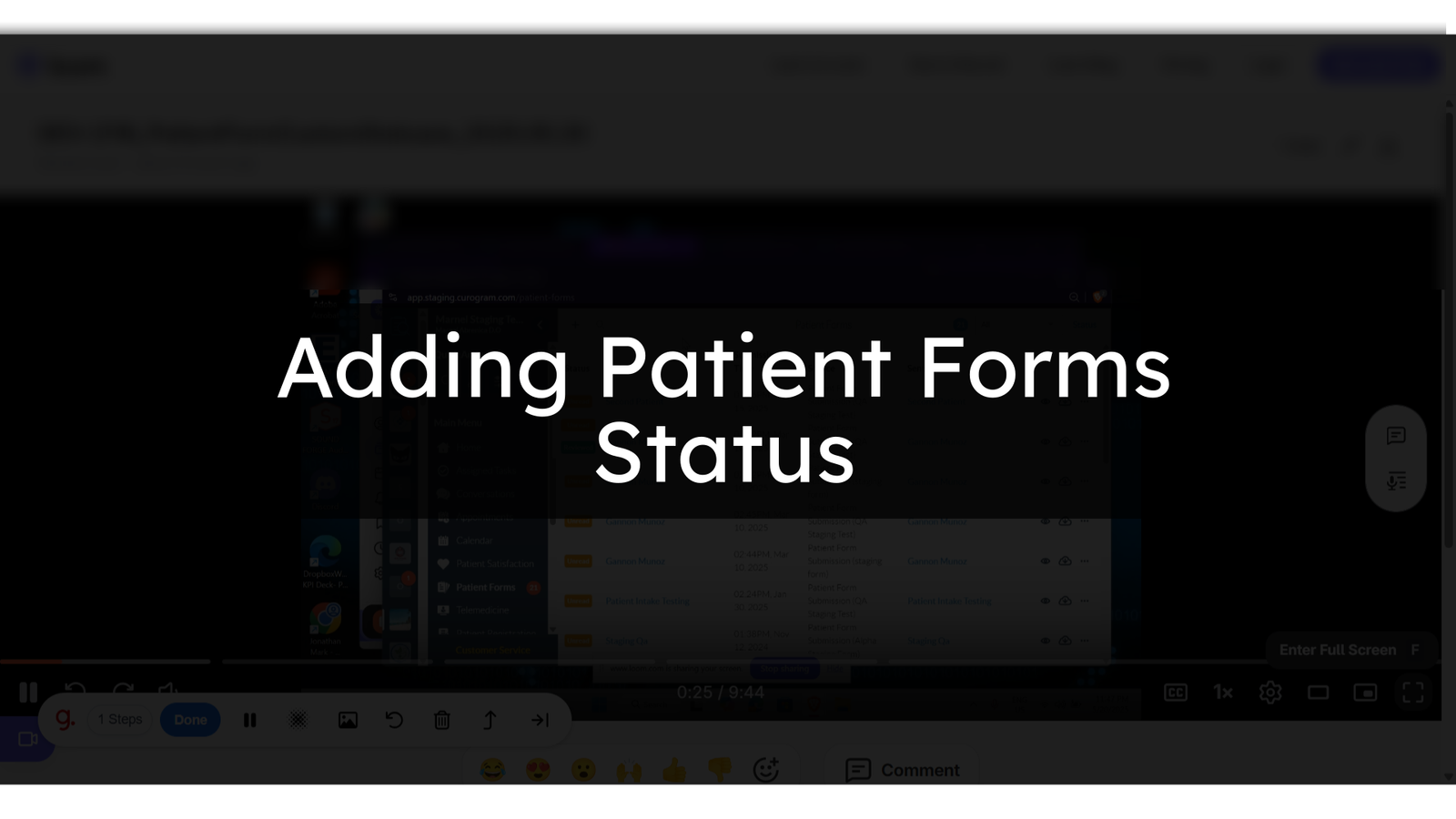 Patient Forms Status