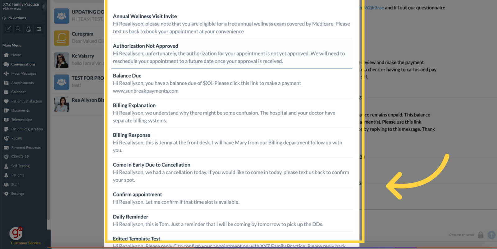 Create a Custom Message Template