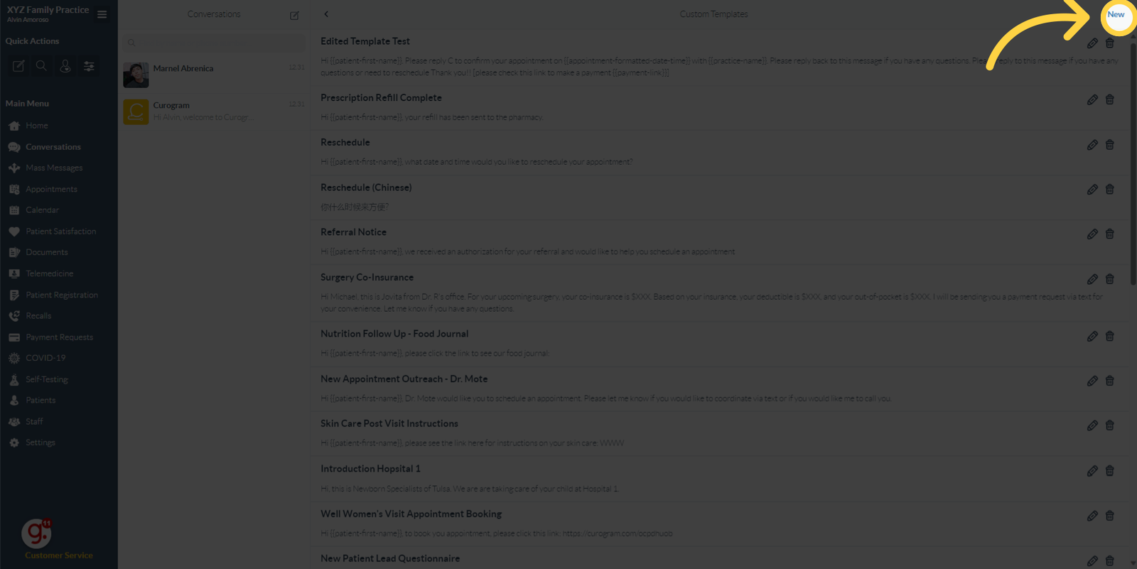 Create a Custom Message Template