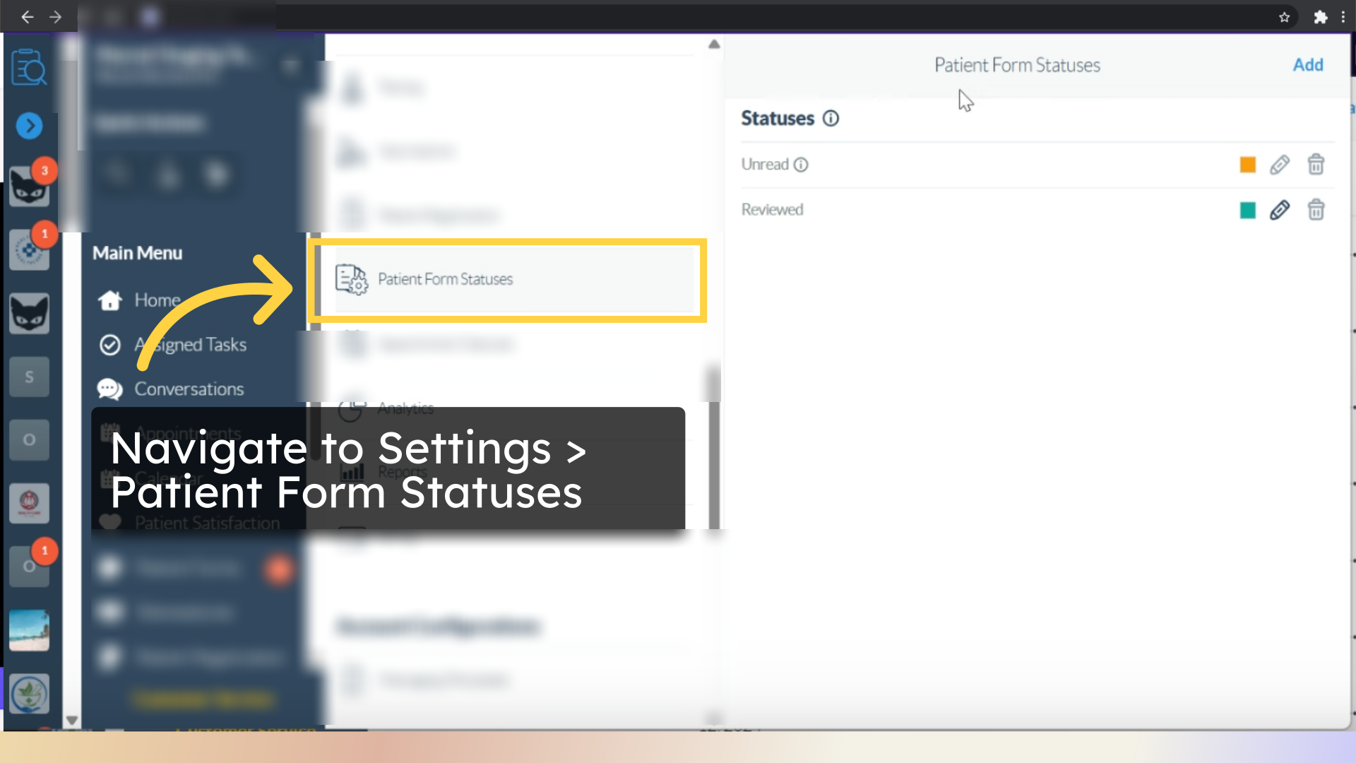 Patient Forms Status