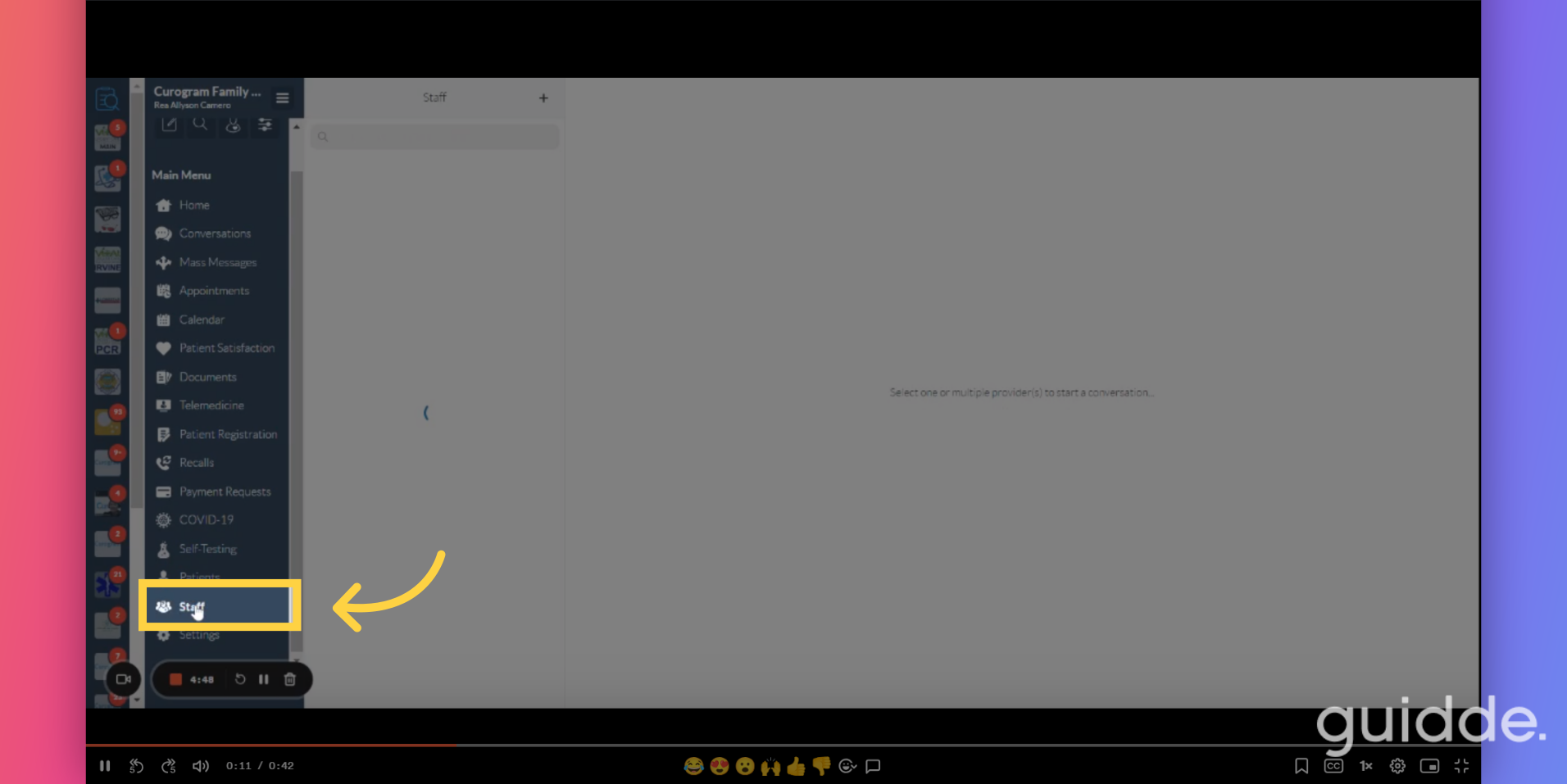 Create a Group Chat with Staff