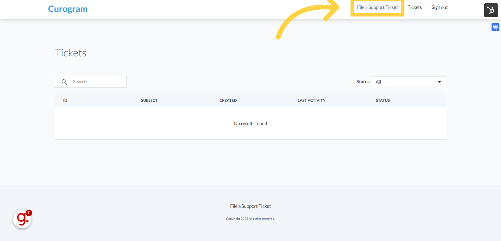 Curogram Support Page Tutorial