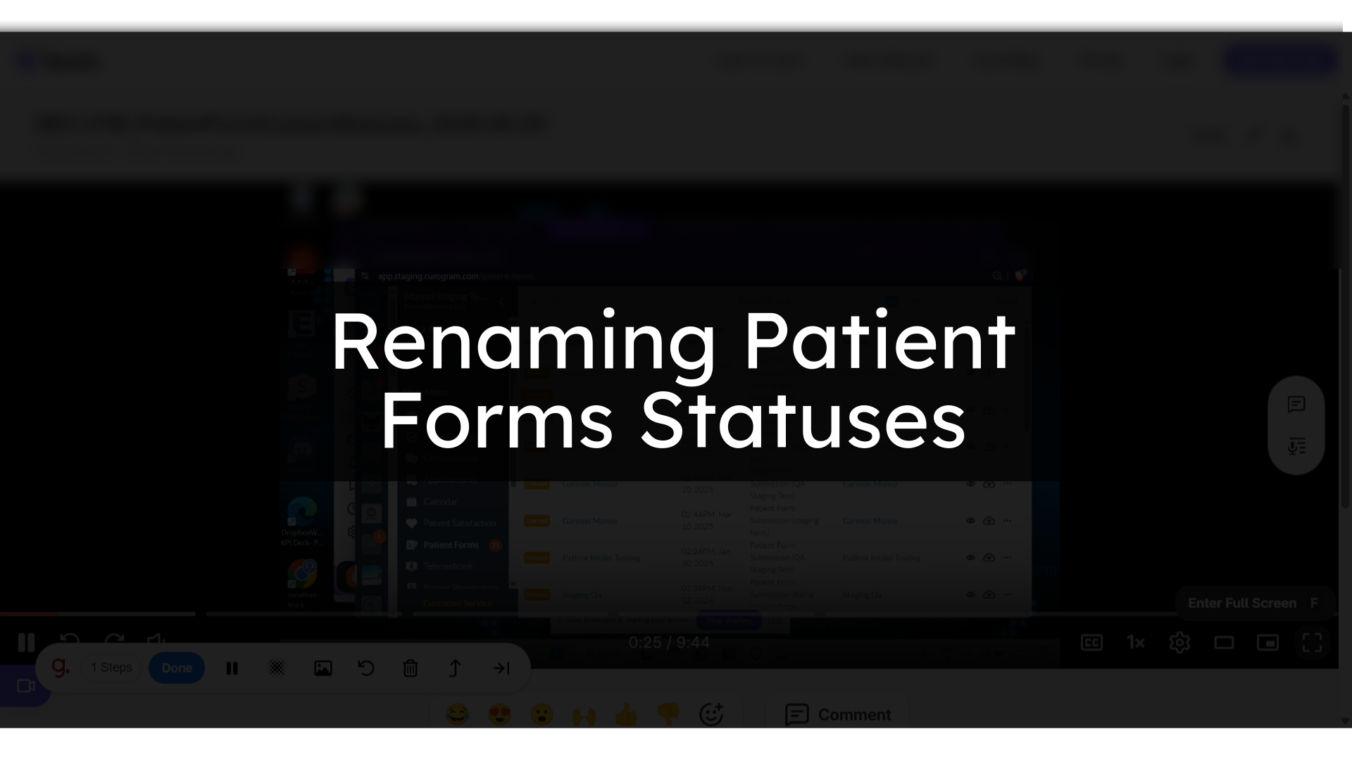 Patient Forms Status
