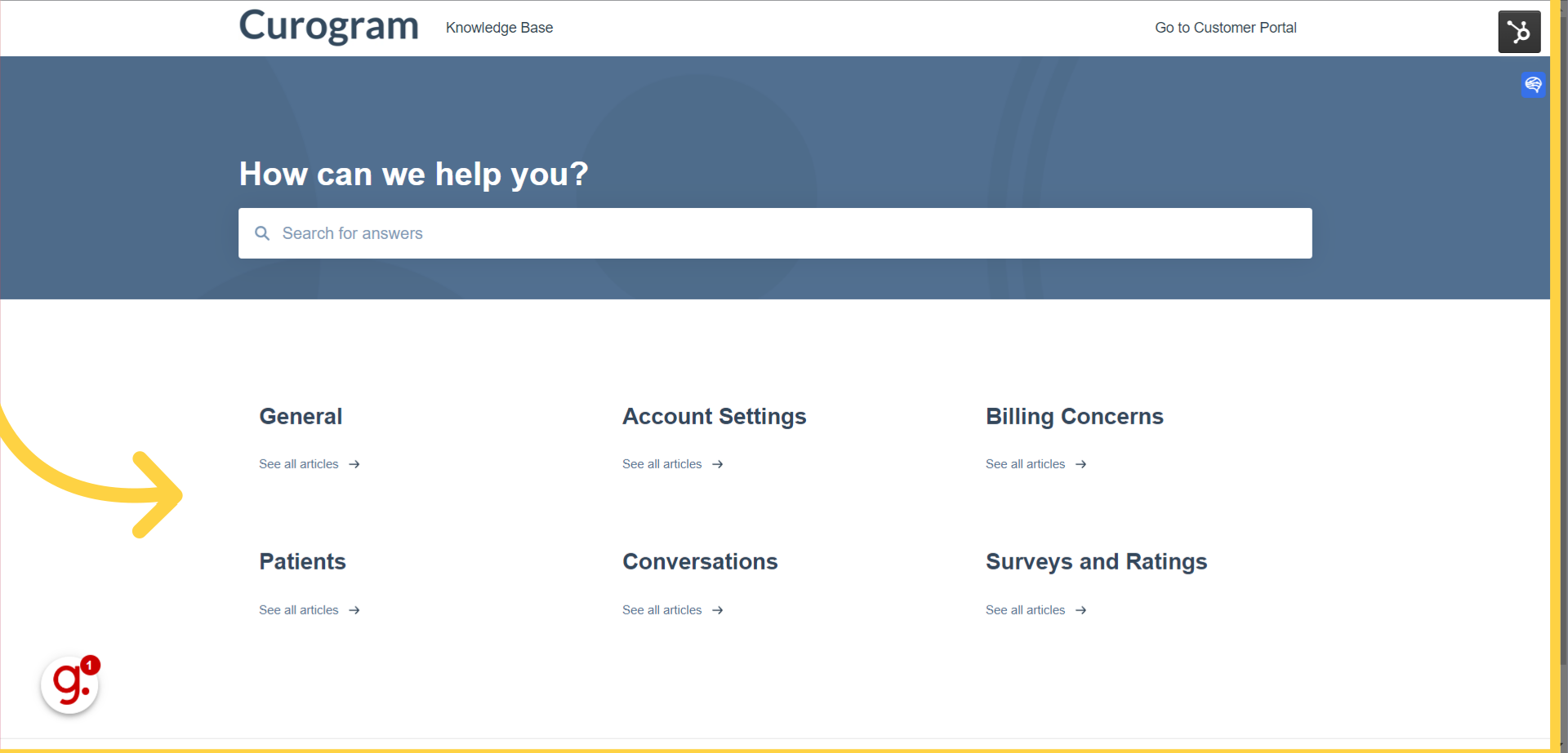Curogram Support Page Tutorial