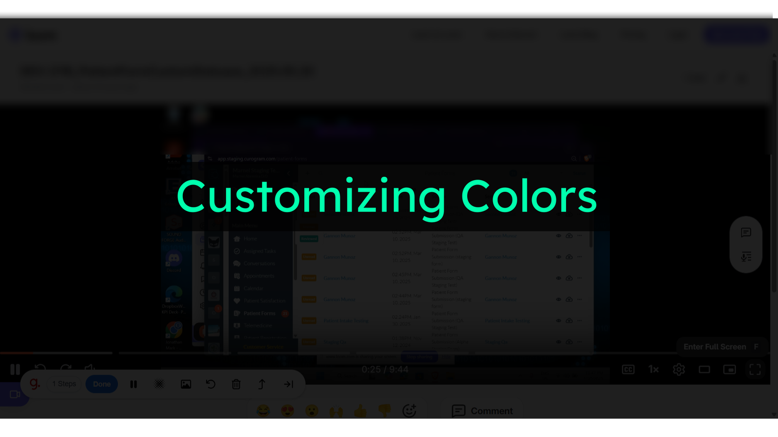 Patient Forms Status
